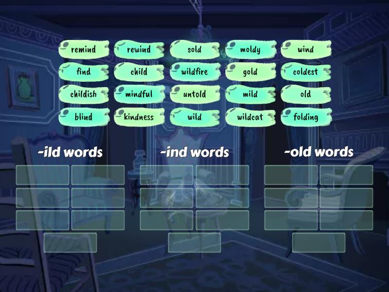 Wild Old Words Sort with suffixes - فرز المجموعات