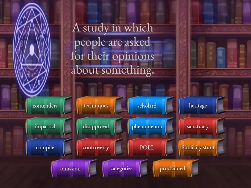 Grade 9 Unit 5 Vocabulary - Find the match