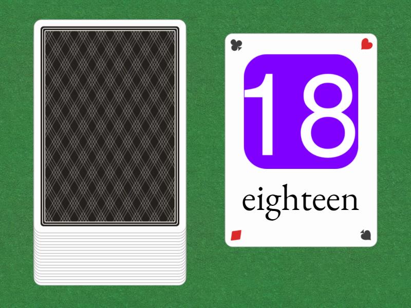 Numbers 1-20 audio cards - Speaking cards