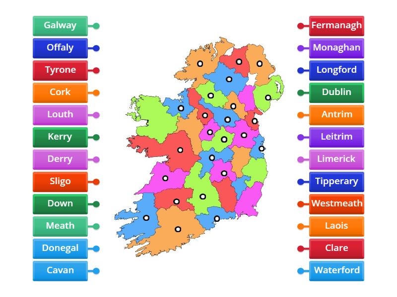 Counties Of Ireland Labelled Diagram