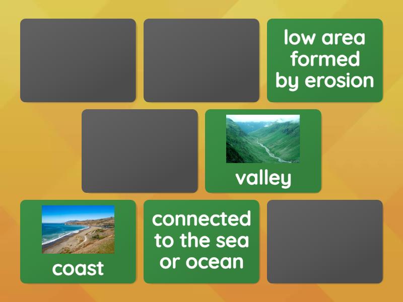 Landforms - Matching pairs