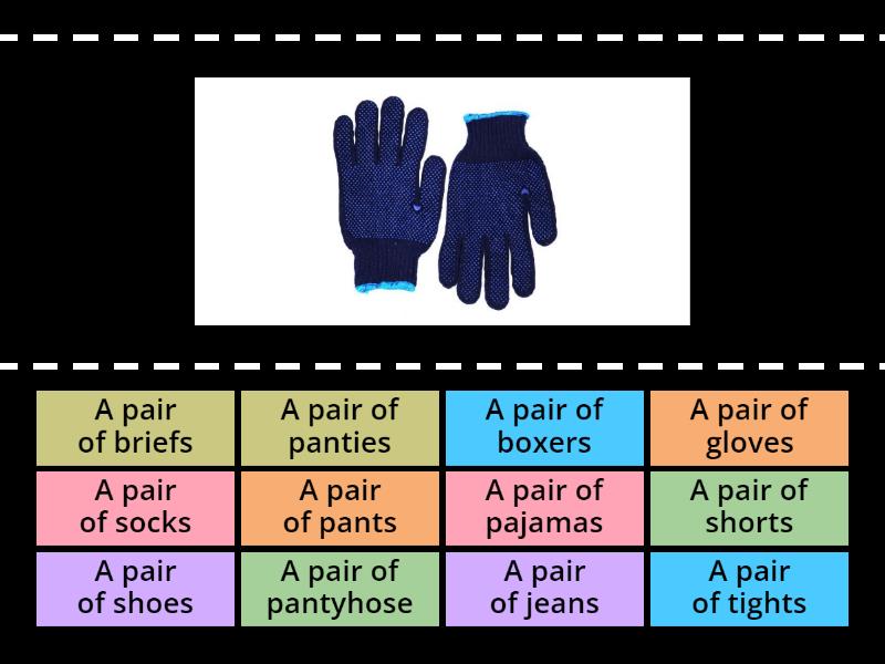Clothes Plural in pairs - Find the match