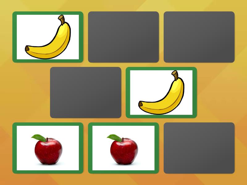 Memory game fruits - Matching pairs