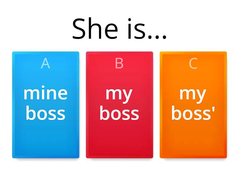 EXPRESSING POSSESSION - Possessive adjectives, pronouns, 's - Kuis