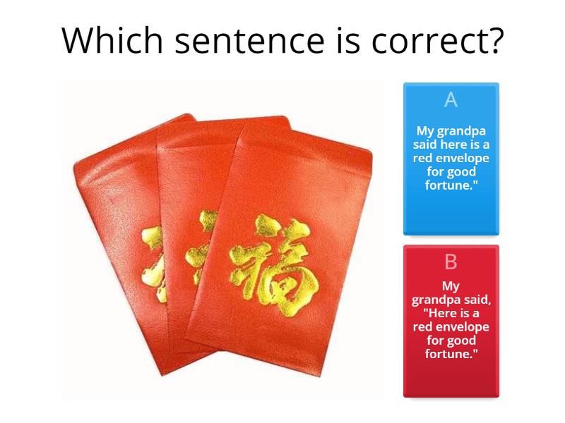 Chinese New Year Quotation Marks - Quiz