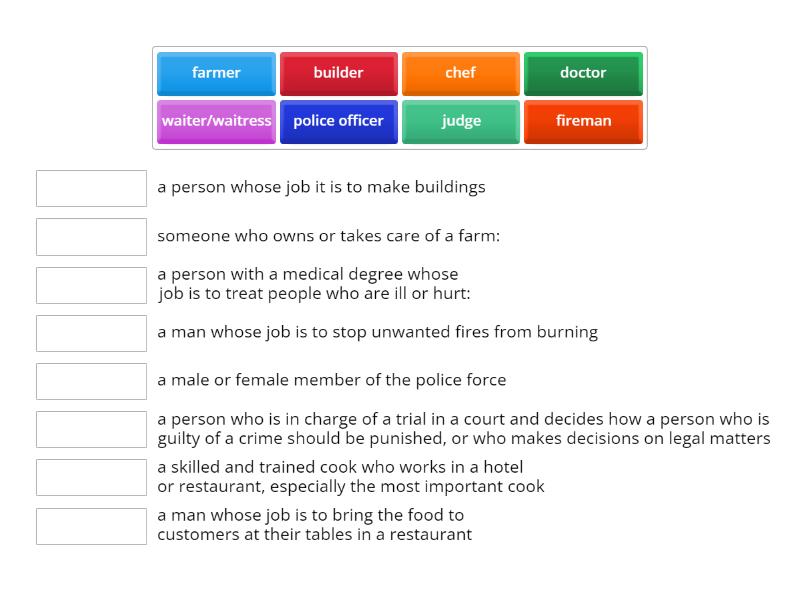 Speakout A1 professions( unit 1 B) - Une las parejas
