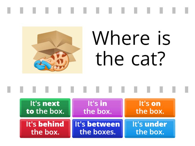 Prepositions of Place (2nd form) - Find the match