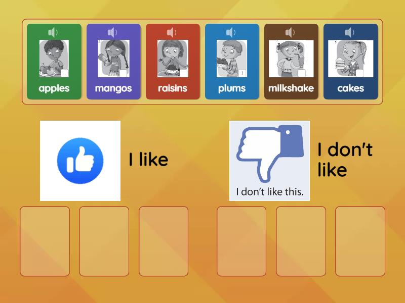 I like/I don't like - Group sort