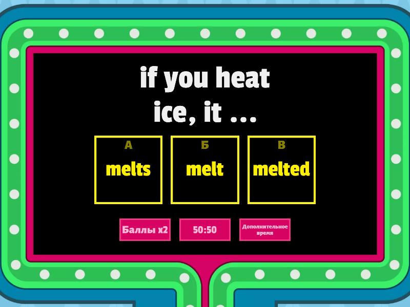 zero/first conditional - Gameshow quiz