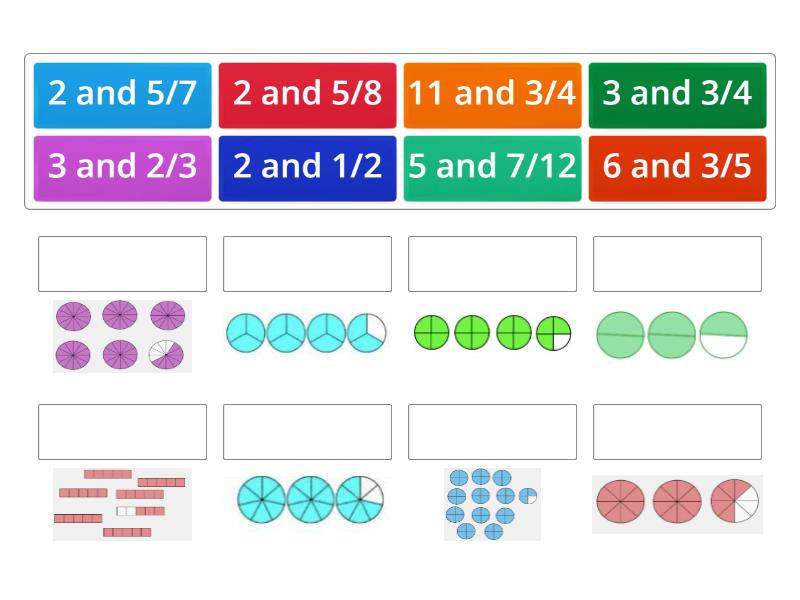 Matching Mixed Number with Image - Match up