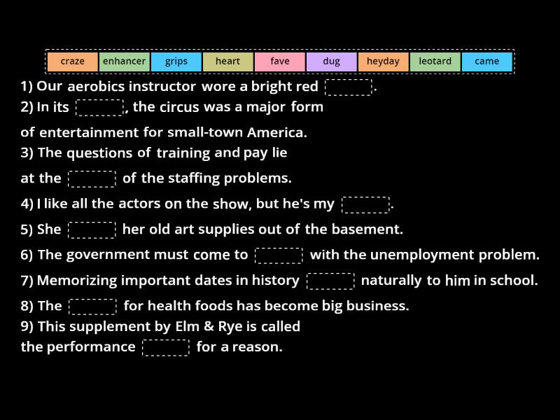 Exercise - - Missing word