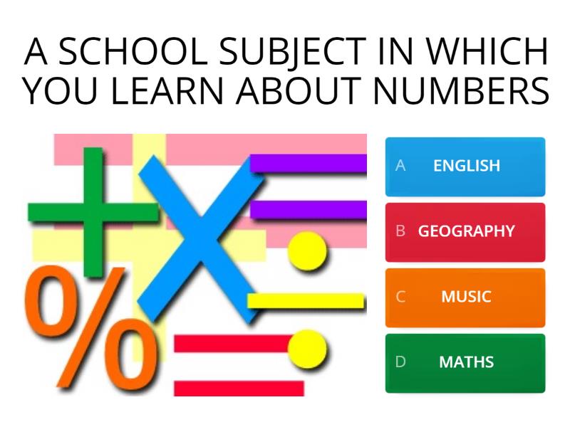 School Subjects - Quiz