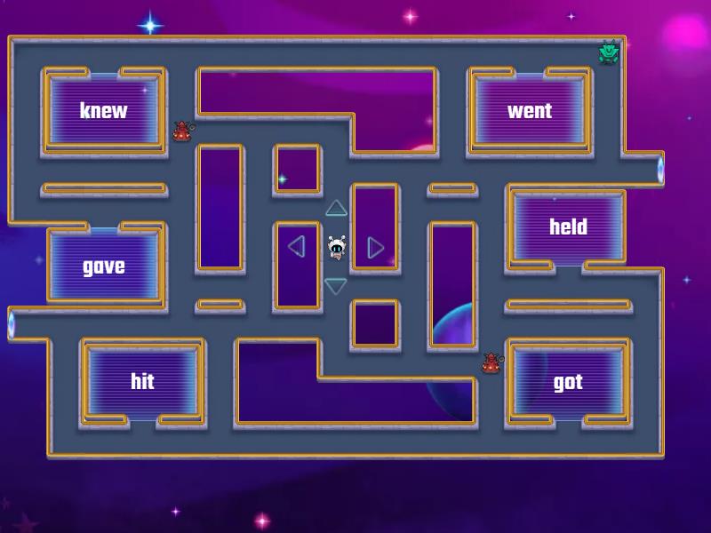Irregular verbs Pacman - Maze chase