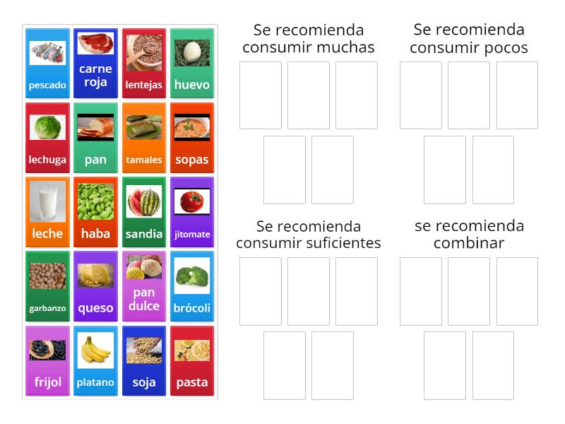 Comida Saludable - Group sort