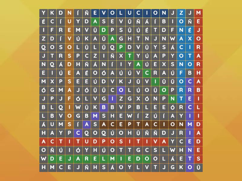 SOPA DE LETRAS ADAPTACION AL CAMBIO - Wordsearch