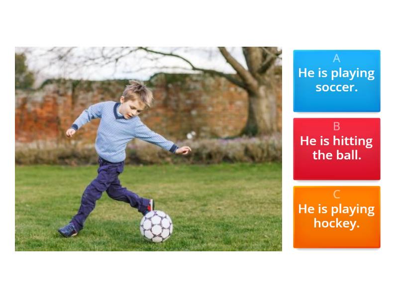 Present continuous (Action verbs) - Quiz