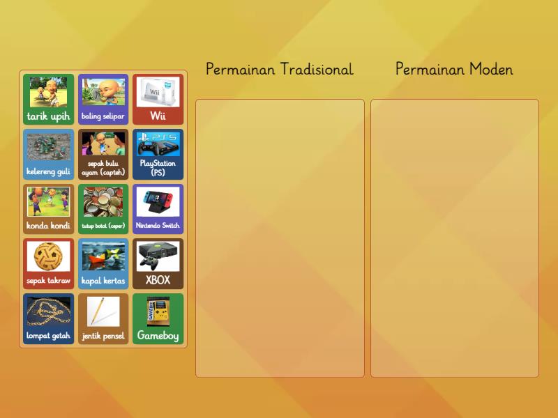 Permainan Tradisional atau Permainan Moden? (Video) - Categorize