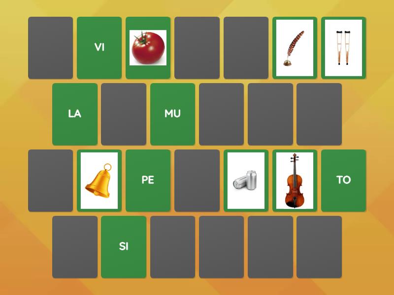Jogo da memória - Sílaba inicial - Parejas