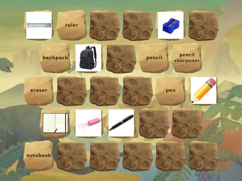 School objects third - Parejas