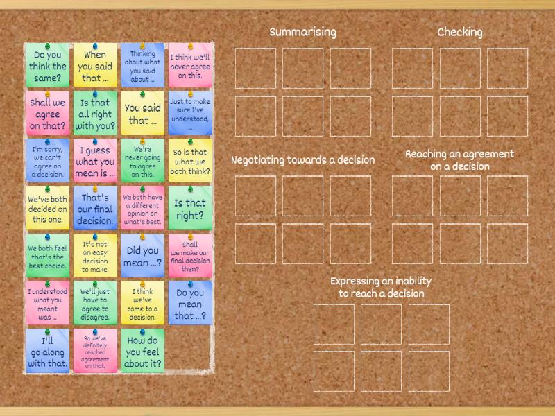 B2 First, speaking part 3 (part 2) - Group sort