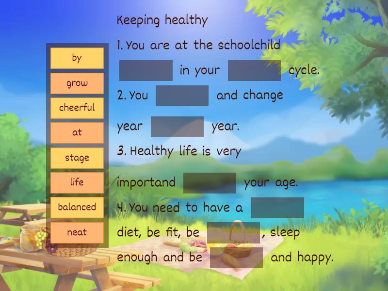 Keeping healthy - Complete the sentence