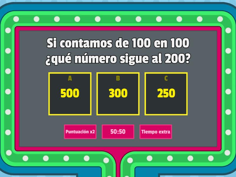 Contando hasta el 500 - Gameshow quiz