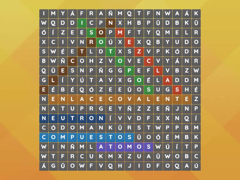 Sopa de letras - Wordsearch