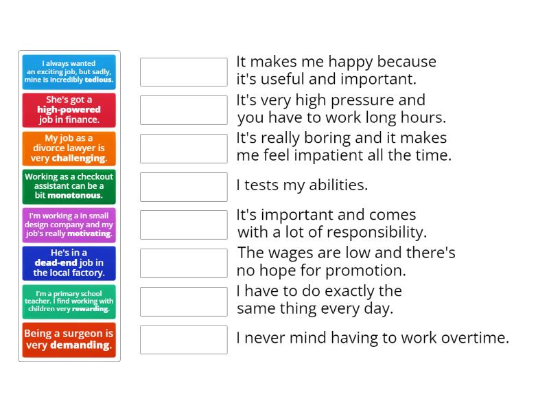 ADV - ENGLISH FILE - UNIT 1B VOCABULARY - Match up