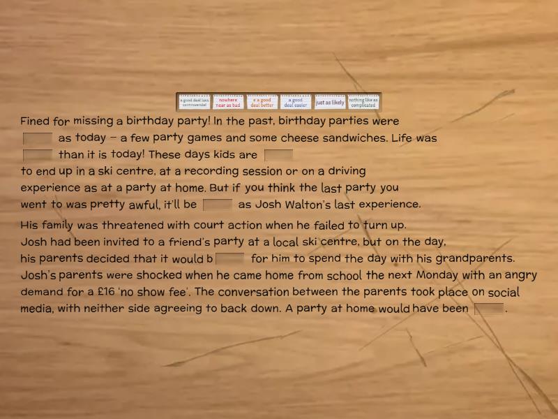 comparatives - Missing word