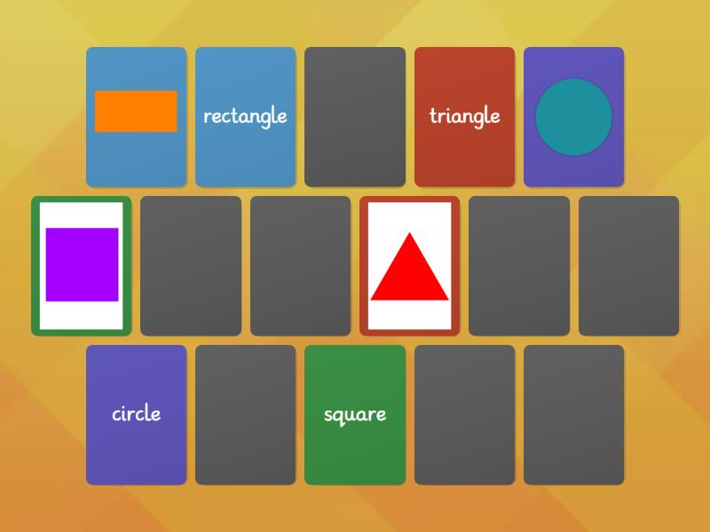 Identify 2D shapes - Matching pairs