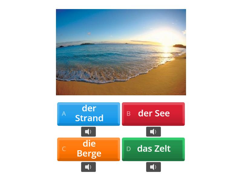 Wortschatz - Urlaub und Reisen - Quiz