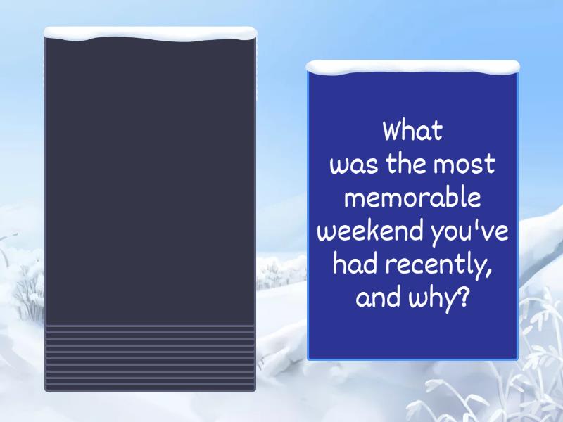 WEEKEND - CONVERSATION - SPEAKING - Speaking cards