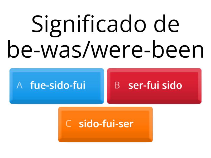 Verbs group #1 - Cuestionario