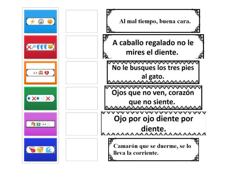 Refranes con emoticones - Match up