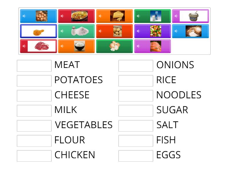 INGREDIENTS - Match up