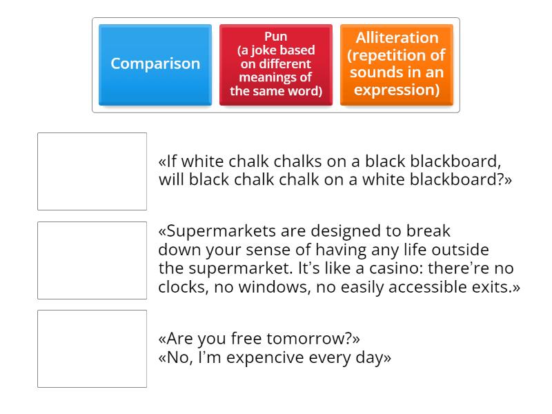 Means of expression - Match up