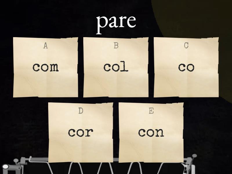 Chameleon Prefixes - Quiz