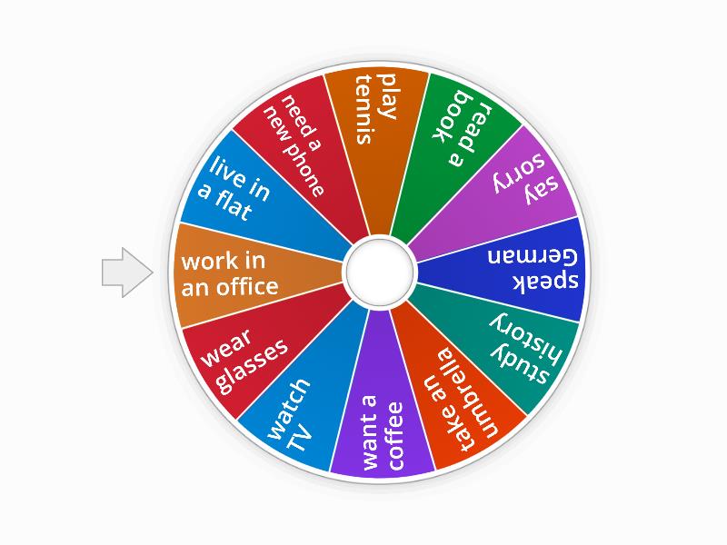 verb phrases 2 - Spin the wheel