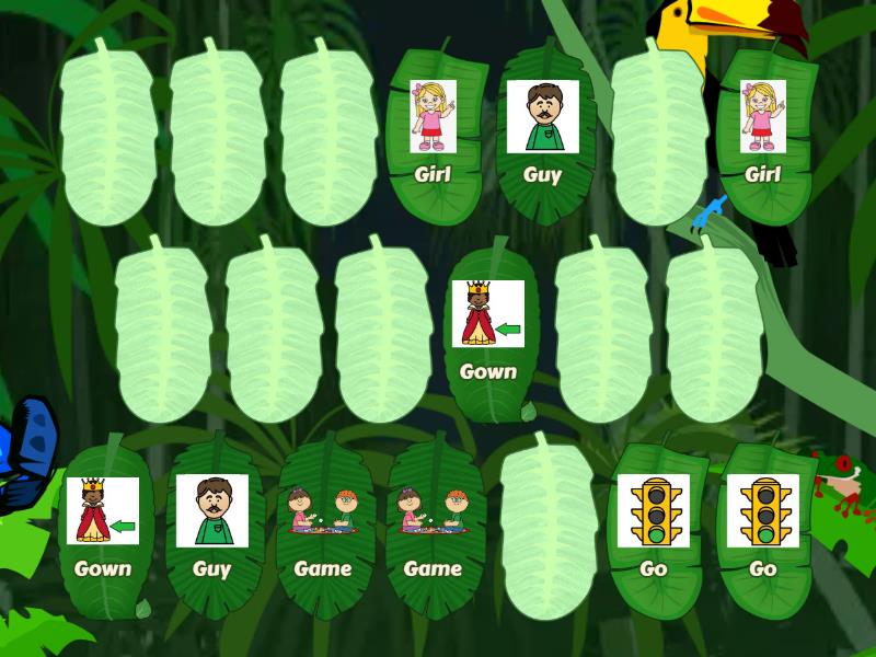 /g/ initial word position - matching game - Matching pairs