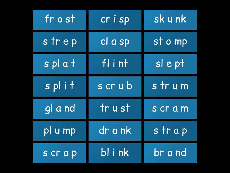Consonant blends Apart - Flip tiles