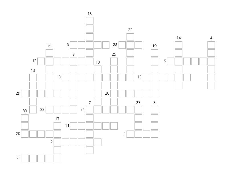 Past Participle regular + irregular - puzzle - Crossword