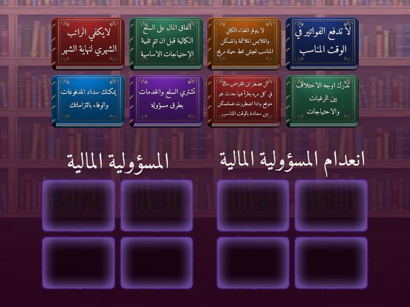 المعرفة المالية - מיון קבוצה