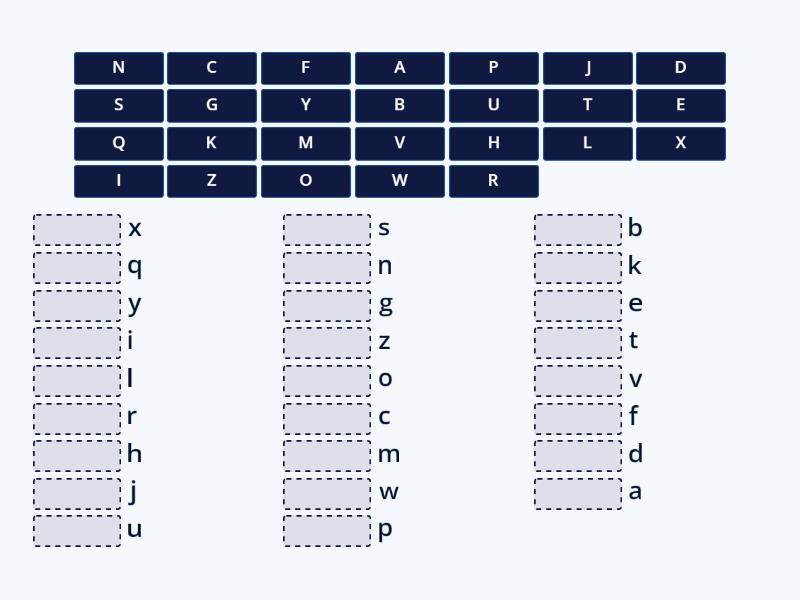Les majuscules et les lettres minuscules - Match up