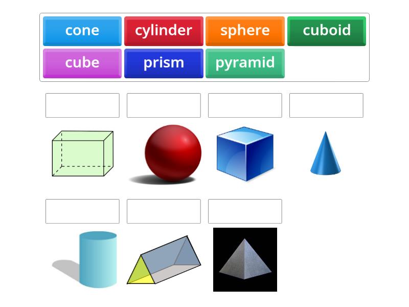 3d shapes - Match up