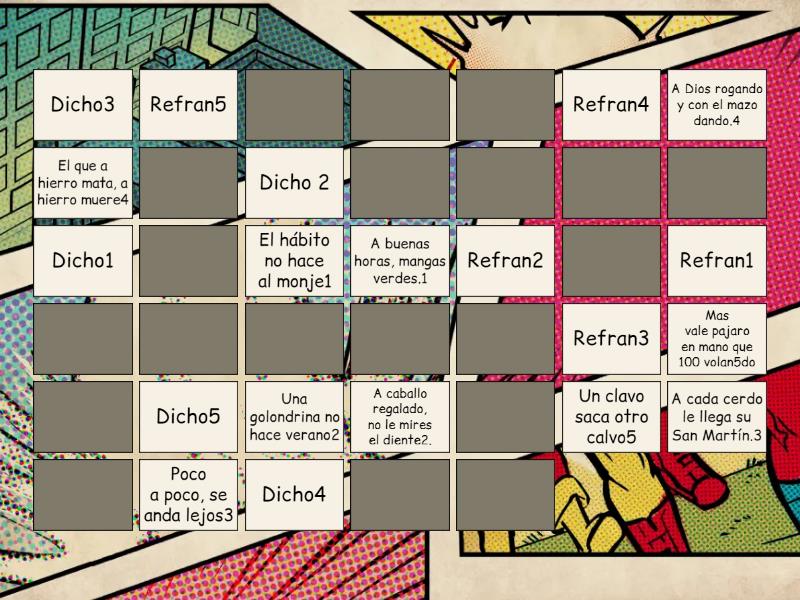 refranes dichos y pregones - Matching pairs