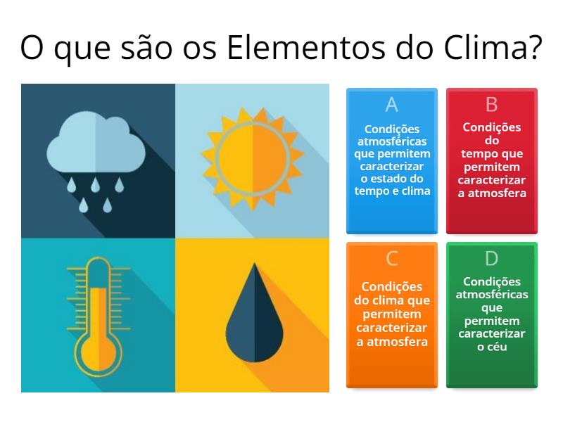z sobre os Elementos do Clima - Quiz