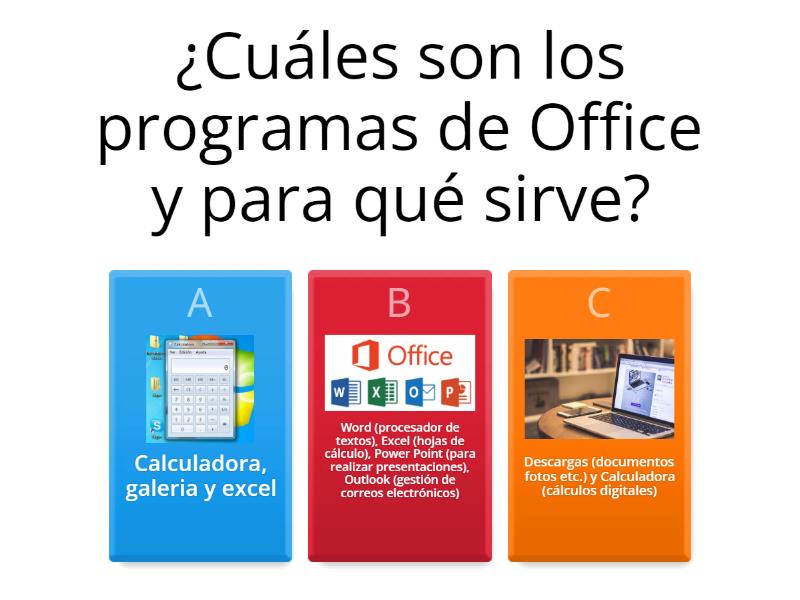 Los programas de microsoft office - Quiz