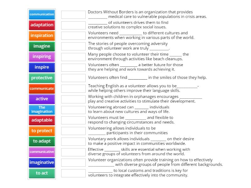 Focus 2 unit 1 wordstore 1D v/adj/n matching - Match up