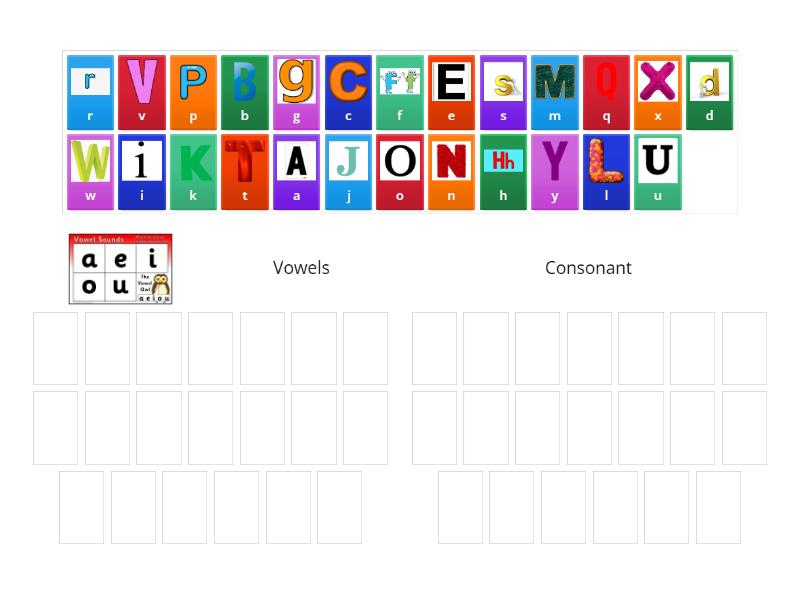 Vowels & Consonants - Group sort