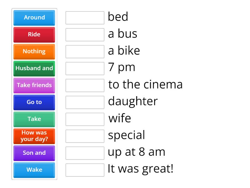 Match the words_elementary - Match up